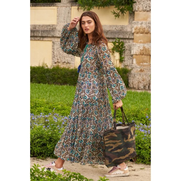 Oliphant | Dresses | Oliphant Balloon Sleeve Midi Dress Napa Olive Size ...